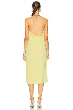 Bottega Veneta Double Fluid Viscose Knit Dress - Pineapple