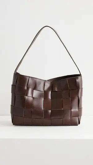 ST. AGNI Woven Mini Tote - Chocolate