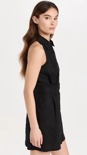 HEVRON Domino Mini Dress - Black