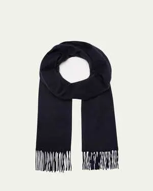 BEGG X CO Cashmere Arran Reversible Scarf - Navy/black