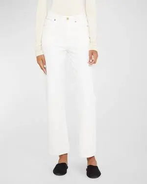 Tove Sade Mid-rise Straight Jeans - Ecru