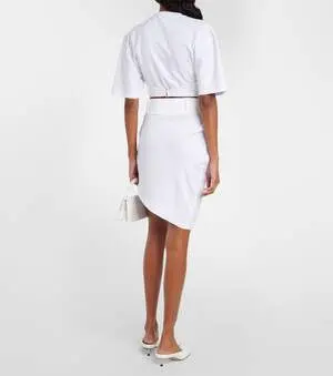 Jacquemus Draped Miniskirt - White