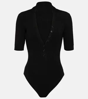Jacquemus Le Body Yauco Ribbed-knit Bodysuit - Black