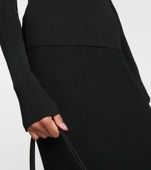Jacquemus Le Haut Pralu Ribbed Knit Top - Black