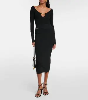 Jacquemus Le Haut Pralu Ribbed-knit Top - Black