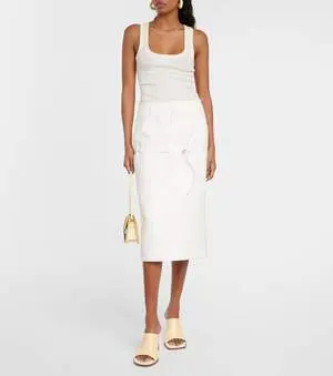 Jacquemus Le Débardeur Gros Grain Tank Top - White