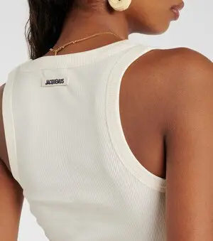 Jacquemus Le Débardeur Gros Grain Tank Top - White