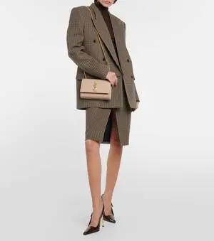 Saint Laurent Kate Small Leather Shoulder Bag - Beige