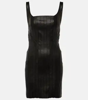 Stouls Nino Leather Minidress - Black