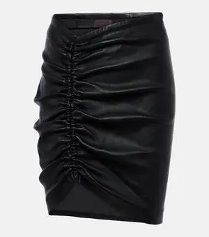Stouls Mouna Leather Mini Skirt - Black