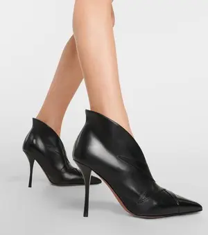 Alaïa Leather Ankle Boots