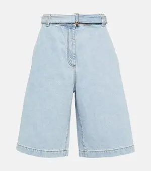 Etro Embroidered Denim Shorts
