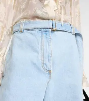 Etro Embroidered Denim Shorts