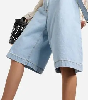 Etro Embroidered Denim Shorts