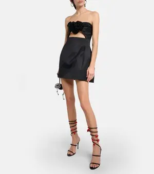 Magda Butrym Floral-appliqué Satin Sandals