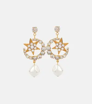 JENNIFER BEHR Kepler Embellished -plated Drop Earrings - Gold