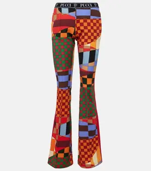 Emilio Pucci Giardino Printed Flared Pants - Multicoloured
