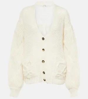 Loewe Anagram Mohair-blend Cardigan