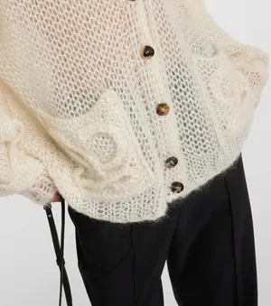 Loewe Anagram Mohair-blend Cardigan