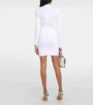 Balmain Ribbed-knit Cardigan - White