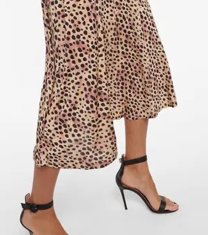Rixo Cerise Leopard-print Midi Dress