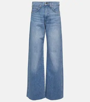 Veronica Beard Taylor High-rise Wide-leg Jeans - Blue