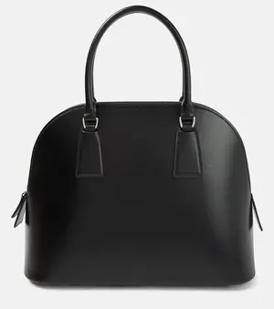 THE ROW Nina Small Leather Tote Bag - Black