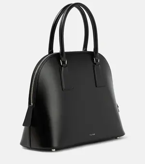 THE ROW Nina Small Leather Tote Bag - Black