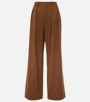 Wardrobe.NYC Low-rise Wide-leg Wool Pants - Brown