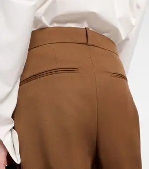 Wardrobe.NYC Low-rise Wide-leg Wool Pants - Brown