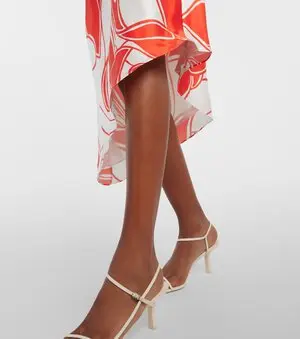 SIR. Ramona Printed Silk Midi Dress