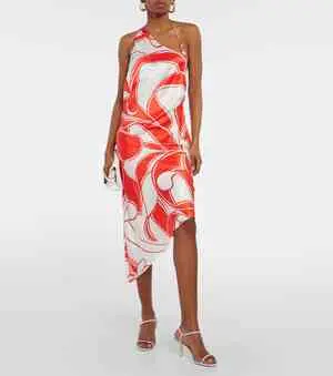SIR. Ramona Printed Silk Midi Dress