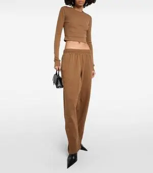 Wardrobe.NYC X Hailey Bieber Jersey Crop Top - Brown