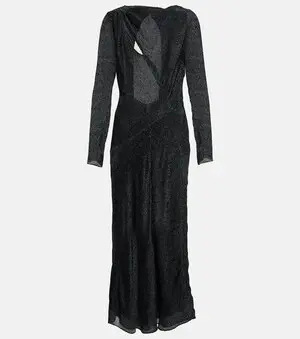 Isabel Marant Étoile Sabrina Silk-blend Midi Dress - Black