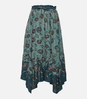 Ulla Johnson Alice Asymmetric Cotton-blend Midi Skirt