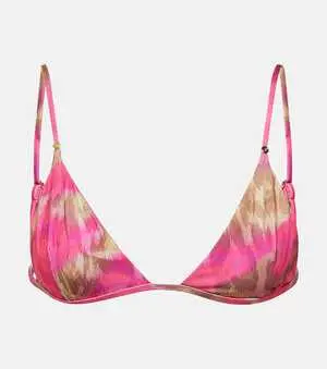 BANANHOT Emi Printed Triangle Bikini Top - Multicoloured
