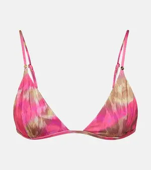 BANANHOT Emi Printed Triangle Bikini Top - Multicoloured