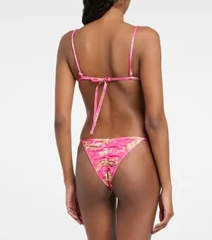 BANANHOT Emi Printed Triangle Bikini Top - Multicoloured