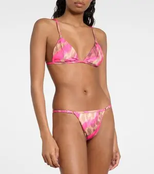 BANANHOT Emi Printed Triangle Bikini Top - Multicoloured