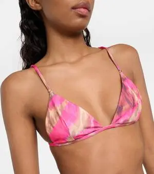 BANANHOT Emi Printed Triangle Bikini Top
