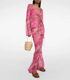 BANANHOT Teresa Printed Flared Pants