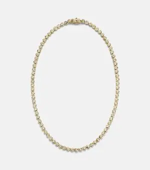 OCTAVIA ELIZABETH Blossom 18kt Yellow Diamond Tennis Necklace - Gold