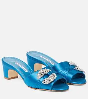 Women's Manolo Blahnik Blue Mules Clogs