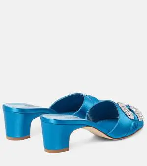 Manolo Blahnik Prinap 50 Embellished Mules