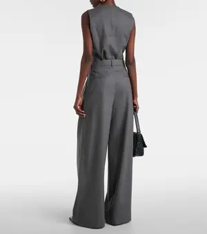 Wardrobe.NYC Low-rise Wide-leg Flannel Pants