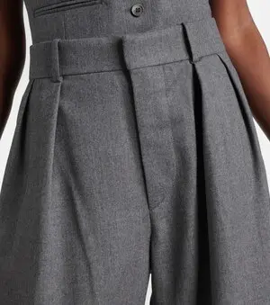 Wardrobe.NYC Low-rise Wide-leg Flannel Pants