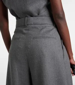Wardrobe.NYC Low-rise Wide-leg Flannel Pants