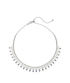 KAMYEN 18kt White Gold And Enamel Choker With Diamonds - Silver