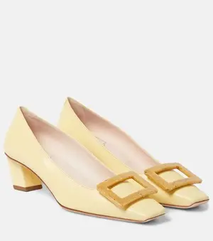 ROGER VIVIER Roger Vivier Belle Vivier 45 Leather Pumps Yellow