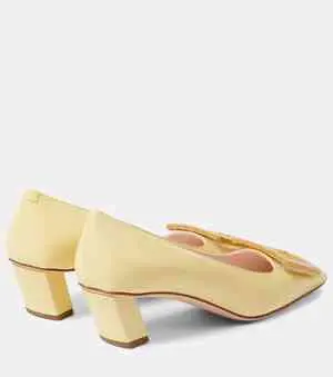ROGER VIVIER Belle Vivier 45 Leather Pumps - Yellow